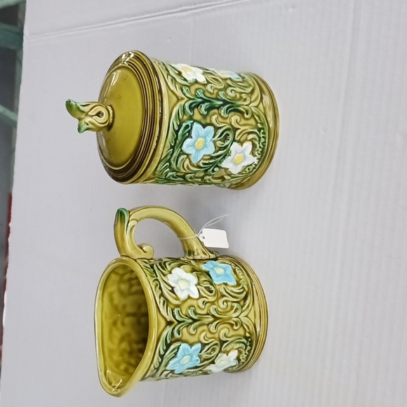 Lefton | Kitchen | Lefton Creamer Sugar With Lid 6449 Signed And Labels ...